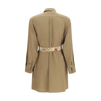 Burberry Womens Beige Silk Casual Dress
