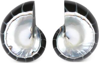Julietta Nautilus shell earrings - Schwarz