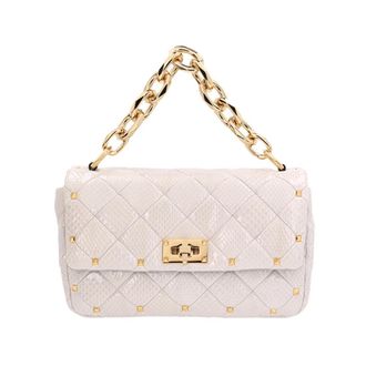 Valentino Garavani Rockstud Spike Schultertasche - - Bags - Damen - Wei&szlig; - ONE SIZE