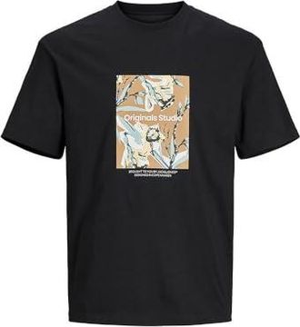 Jack & Jones JORSEQUOIA T-Shirt SS Crew Neck, Noir, XL