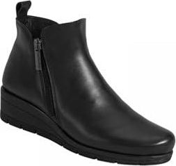 Desa Bottes pour Femme - Tige en Textile, Talon compens&eacute;, Fermeture &eacute;clair, imprim&eacute; Animal | Noir - 38