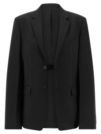 Fendi Mohair-Wool Blend Blazer - Black