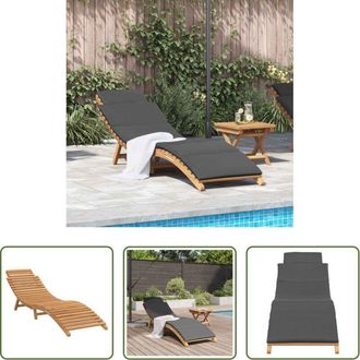 vidaXL Teakholz Liege - Garten Sonnenliege Braun 198 x 55 x 58,5 cm Massivholz Teak