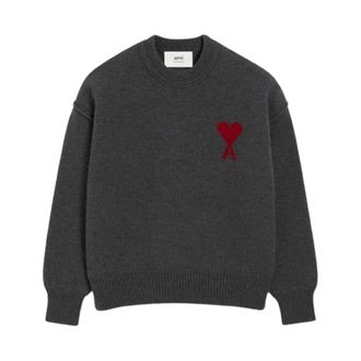Ami De Coeur Rundhals-Pullover - - Knitwear - Herren - Grau - L