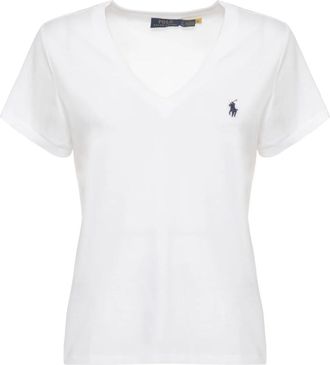 Ralph Lauren Femme, Tops, Blanc, Taille: 36 FR T-shirt col en V