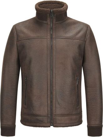 Milestone Fellimitatjacke MSRiano Vintage-Lammfelloptik, Webpelz-Innenseite & wasserabweisend