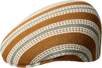 Kangol unisex, Accessoires, Jaune, Taille: S Casquette Plate Resort Stripe 504