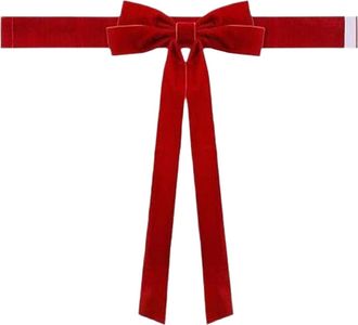 Generic Raffhalter aus Samt mit Schleife - 40 cm Vorhang-Raffhalter, weiche Banddekoration, festlicher Vorhang- | Niedliche Dekoration f&uuml;r Fenster, Badezimmer