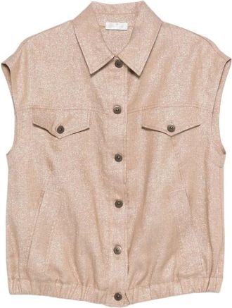 PANICALE Panicale, Femme, Blouses et Chemises, Beige, Taille: 38 FR Waistcoat