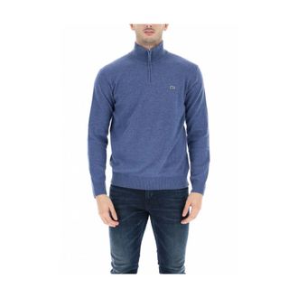 Lacoste Pullover mit halbem Rei&szlig;verschluss - - Knitwear - Herren - Blau - S