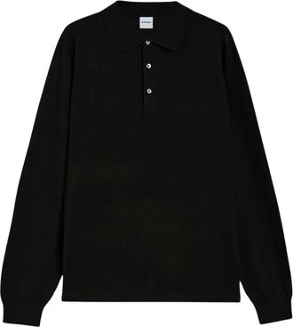Aspesi Homme, Pulls, Noir, Taille: XL Polo &agrave; manches longues