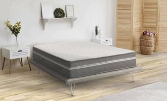 Talamo Italia Matelas double Carmela, matelas en mousse à mémoire de forme et microressorts ensachés, 100% Made in Italy, anti-acariens et hypoallergénique, 160x200