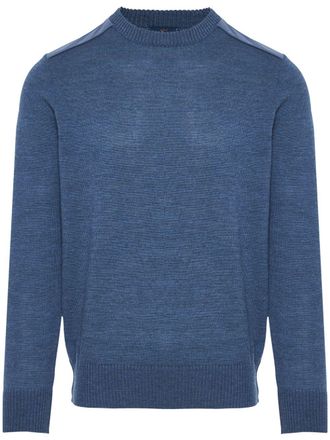 Paul & Shark pull en laine à patch logo - Bleu