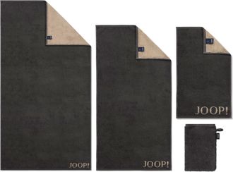 Joop Handt&uuml;cher Classic Doubleface 1720 73 Schiefer Einfarbig Unifarben Frottee Logo Weich Zeitlos Schlicht invertiert, Gr&ouml;&szlig;e:G&auml;stetuch 30x50 cm