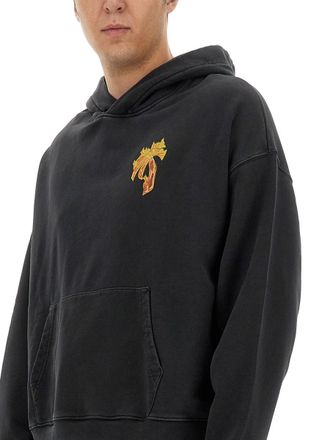 Palm Angels Cotton Hoodie - Black