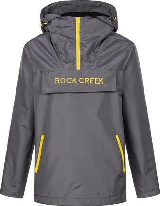 Rock Creek Damen &Uuml;bergangs Jacke Outdoor Jacke Windbreaker &Uuml;bergangsjacke Anorak Kapuze Regenjacke Winterjacke Damenjacke Jacket D-474 Dunkelgrau L