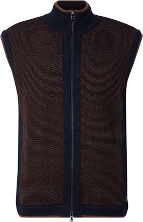 Bogner Strickweste Enzo f&uuml;r Herren - Navy-Blau/Braun - XXL