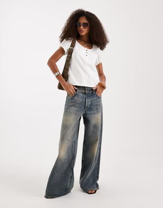 Free People Issa - Top boutonn&eacute; - Ivoire &eacute;pur&eacute;-Blanc