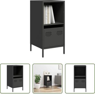vidaXL vidaXL Metallregal - Sideboard Schwarz 35x39x73,5 cm Kaltgewalzter Stahl