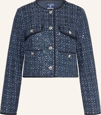 Guess Kastenjacke Elisa Mit Pailletten blau