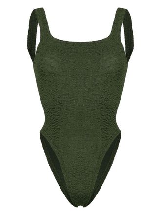 Hunza G maillot de bain &agrave; encolure carr&eacute;e - Vert