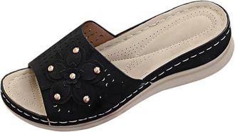 Generic Sandales d&eacute;t&eacute; pour femme - Avec strass - Style d&eacute;contract&eacute; - Motif floral - Pour lint&eacute;rieur et lext&eacute;rieur - Pour la plage - Sandales aquatiques - Chau