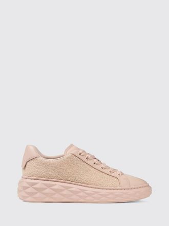 Jimmy Choo London Baskets basses Diamond Light Maxi en mesh paillet&eacute; et cuir lisse