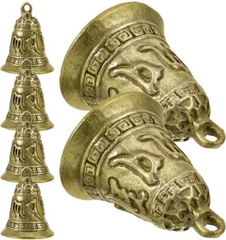 FOMIYES 6 St&uuml;ck Pack Vintage Metallglocken Klein Selbstgemacht Bastelzubeh&ouml;r f&uuml;r Weihnachtsdeko Klare Kl&auml;nge Baum und Gartendekoration