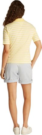 Tommy Hilfiger Damen Poloshirt Kurzarm Regular Fit, Mehrfarbig (Citronella/Ecru STP), XXL