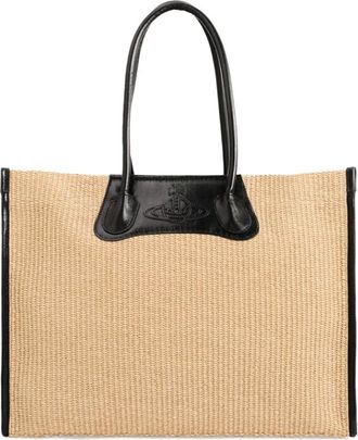 Vivienne Westwood Femme, Sacs, Beige, Taille: ONE Size Troy Woven Tote Bag