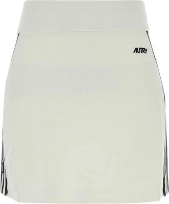 Autry Femme, Jupes, Blanc, Taille: 36 FR Knitted Viscose Skirt