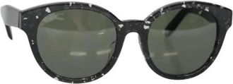 Ferragamo Pre-owned Plastique lunettes-de-soleil - Femme - Pre-owned - Noir - Taille: ONE Size