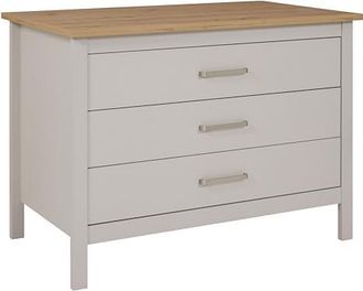 Inter Link SAS K&uuml;cheninsel - Mittelinsel - Arbeitsplatte - K&uuml;chenschrank mit 3 Schubladen - Melaminbeschichtet - L: 124cm - H: 91,5 cm - T: 75 cm - Piazza Crema - Ka