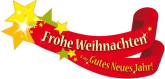 1art1 Weihnachten Frohe Weihnachten Und EIN Gutes Neues Jahr! Wand-Tattoo | Deko Wandaufkleber für Wohnzimmer Kinderzimmer Küche Bad Flur | Wandsticker für 