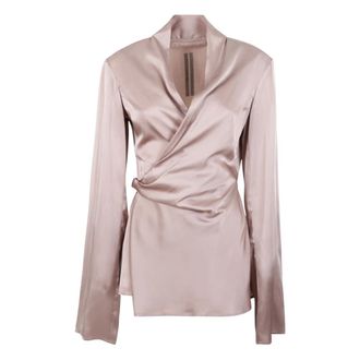 Rick Owens Laura LS Top - Femme - Blouses et Chemises - Rose - Taille: 40 FR