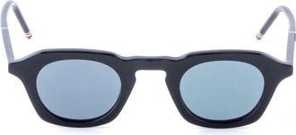 Thom Browne Femme, Accessoires, Noir, Taille: ONE Size Acetate Oval Lunettes de soleil