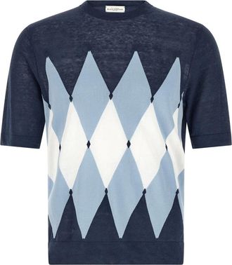 Ballantyne Homme, Pulls, Bleu, Taille: S T-shirt Argyle