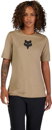 Fox Damen Ranger Kurzarm-Mountainbike-Trikot, Sand Fox Head, X-Large