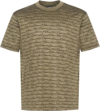 Emporio Armani Homme, Tops, Vert, Taille: XL T-shirt à Manches Courtes