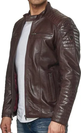 Tazzio Lederjacke 19709 Herren Echtleder Leder Jacke im Biker-Look