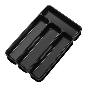 Generic Silber-Organizer - Kompaktes Utensilienhalter, 4 Fach-Gitter Raumfahrt, platzsparende Besteckaufbewahrung, langlebiges Design | Küchenschubladenvertei