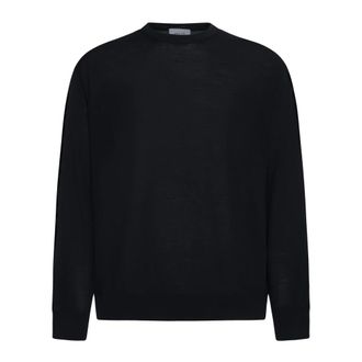 D4.0 Virgin Wool Crewneck Sweater - - Knitwear - Herren - Schwarzk - XL