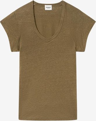 Isabel Marant Tee Shirt Zankou - Femme - Fonc&eacute; Kaki - Taille XS - Marant &Eacute;toile
