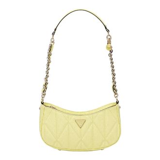 Guess Femme, Sacs, Jaune, Taille: ONE Size Aldina Sac Bandouli&egrave;re Matelass&eacute;