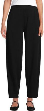Lands End Sport Knit Barrel-Hose High Waist, Damen, Größe:32-34 regular, Schwarz, Baumwolle, by Lands End