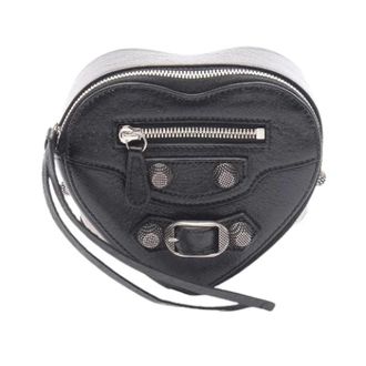 Balenciaga Pre-owned LE Cagole Heart Leather Pouch - Femme - Pre-owned - Noir - Taille: ONE Size
