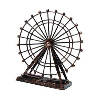 BESPORTBLE Riesenrad Dekor aus Metall in Ros&eacute;gold Kreatives Wohnzimmerschrank Ornament Tisch und Weinschrank Dekoration Heimdekoration f&uuml;r Wohnzimmer und Flur