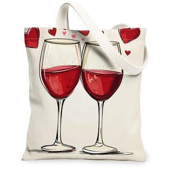 Generic Sac fourre-tout en toile pour faire du shopping, 33 x 38,1 cm, vintage, r&eacute;tro, romantique, r&eacute;utilisable, sac d&eacute;picerie pour femme, vacances, plage, pe