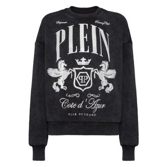 Philipp Plein Femme, Sweatshirts et sweats &agrave; capuche, Noir, Taille: 40 FR SweaT-shirt