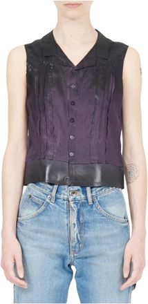 Maison Margiela Femme, Tops, Violet, Taille: 38 FR Hauts